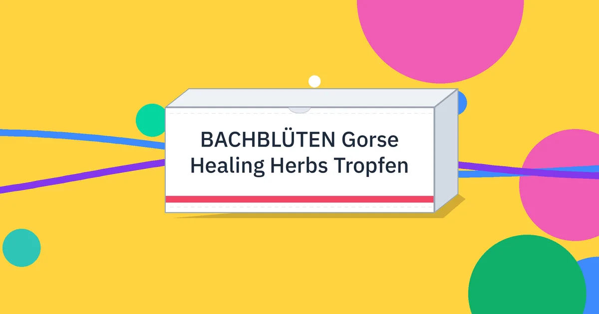 Symbolbild: Packung mit der Aufschrift BACHBLÜTEN Gorse Healing Herbs Tropfen (PZN 07363438) – Verfügbarkeit und Bezug in Apotheken in Frankfurt am Main