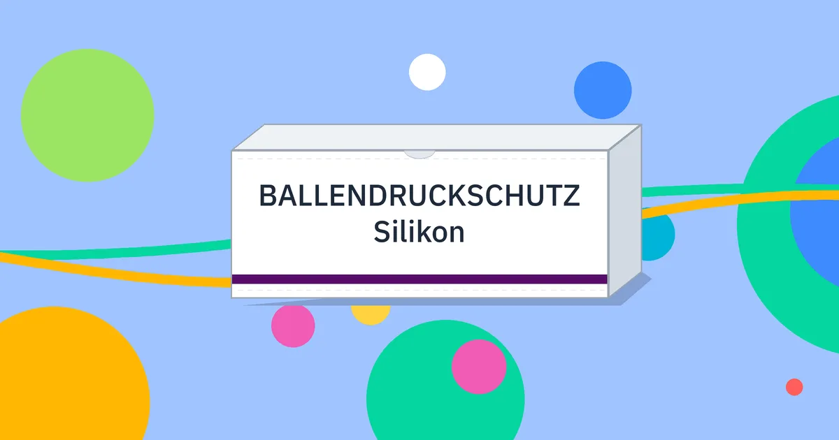 Symbolbild: Packung mit der Aufschrift BALLENDRUCKSCHUTZ Silikon (PZN 00890057) – Verfügbarkeit und Bezug in Apotheken in Frankfurt am Main
