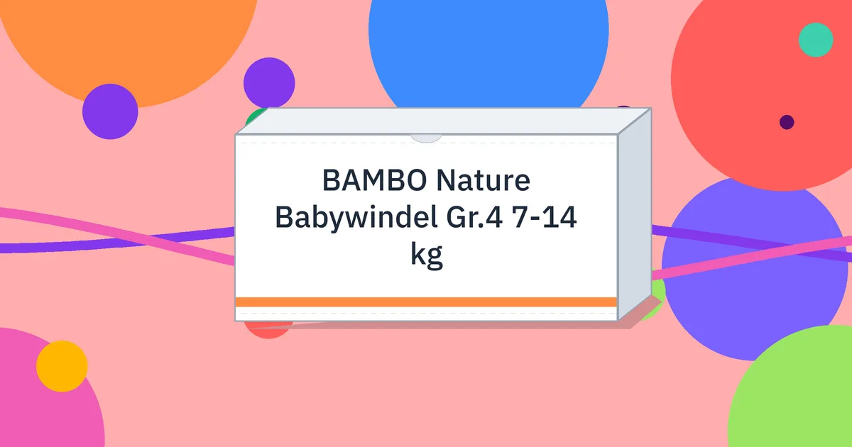 Symbolbild: Packung mit der Aufschrift BAMBO Nature Babywindel Gr.4 7-14 kg (PZN 15416798) – Verfügbarkeit und Bezug in Apotheken in Frankfurt am Main