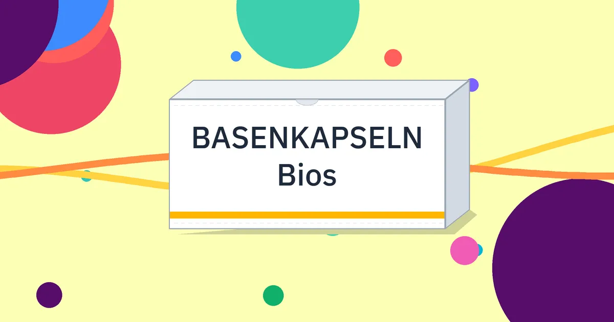 Symbolbild: Packung mit der Aufschrift BASENKAPSELN Bios (PZN 00942736) – Verfügbarkeit und Bezug in Apotheken in Frankfurt am Main