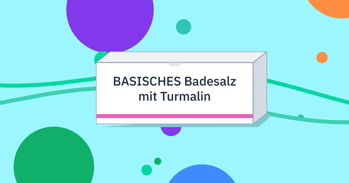 Symbolbild: Packung mit der Aufschrift BASISCHES Badesalz mit Turmalin (PZN 05952538) – Verfügbarkeit und Bezug in Apotheken in Frankfurt am Main