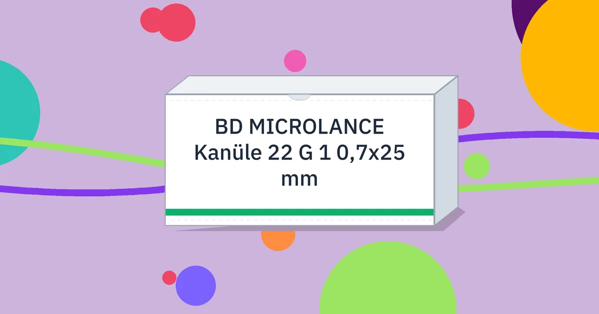 Symbolbild: Packung mit der Aufschrift BD MICROLANCE Kanüle 22 G 1 0,7x25 mm (PZN 03087013) – Verfügbarkeit und Bezug in Apotheken in Frankfurt am Main