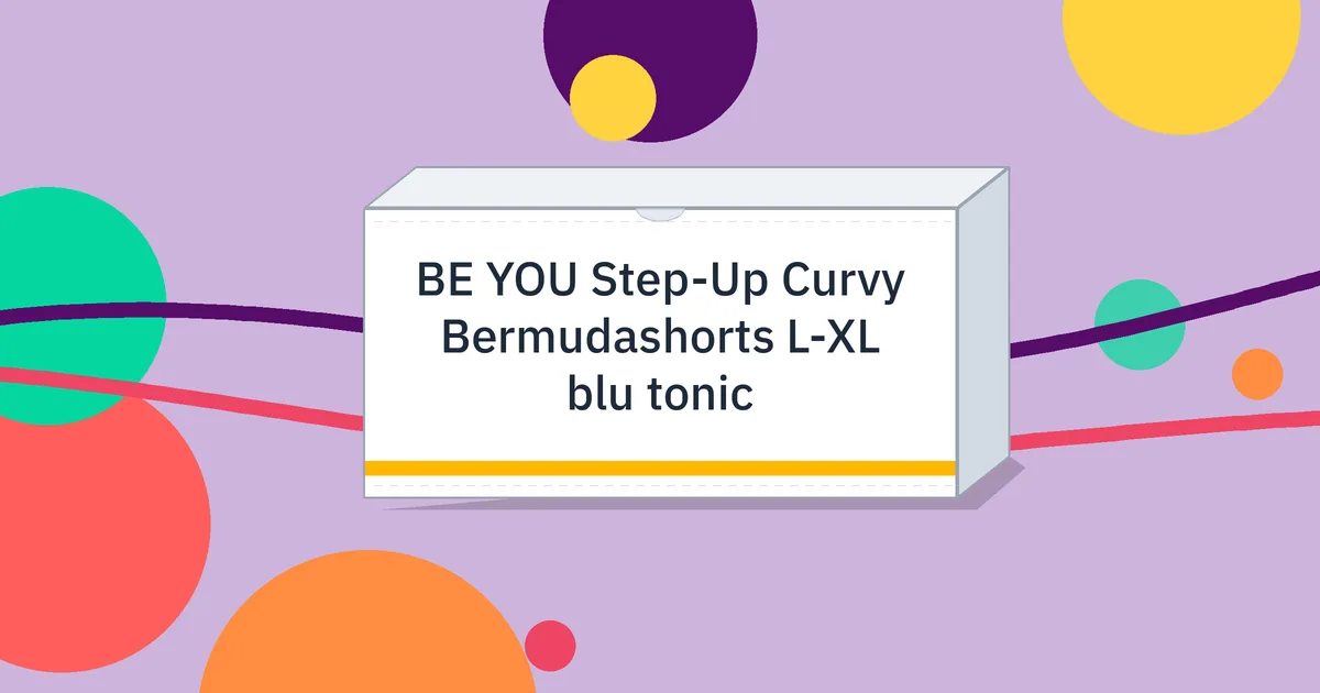 Symbolbild: Packung mit der Aufschrift BE YOU Step-Up Curvy Bermudashorts L-XL blu tonic (PZN 20720096) – Verfügbarkeit und Bezug in Apotheken in Frankfurt am Main