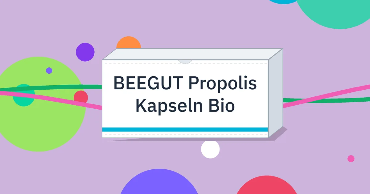 Symbolbild: Packung mit der Aufschrift BEEGUT Propolis Kapseln Bio (PZN 17756268) – Verfügbarkeit und Bezug in Apotheken in Frankfurt am Main