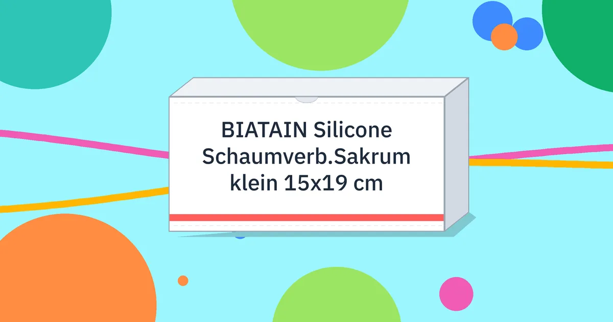 Symbolbild: Packung mit der Aufschrift BIATAIN Silicone Schaumverb.Sakrum klein 15x19 cm (PZN 18670089) – Verfügbarkeit und Bezug in Apotheken in Frankfurt am Main