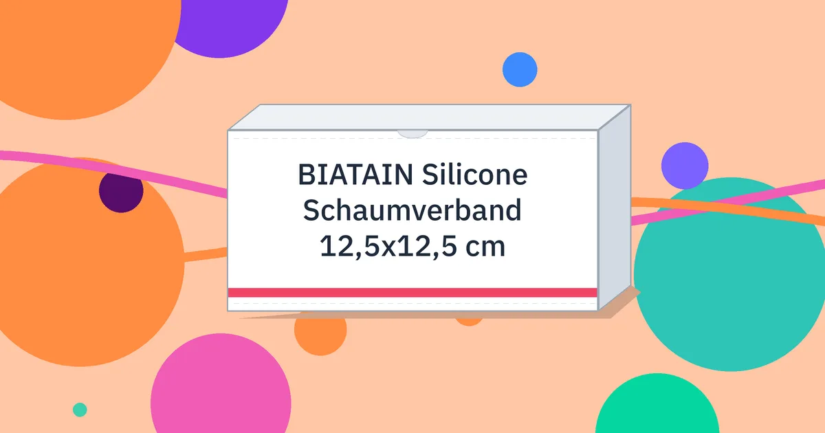 Symbolbild: Packung mit der Aufschrift BIATAIN Silicone Schaumverband 12,5x12,5 cm (PZN 12440632) – Verfügbarkeit und Bezug in Apotheken in Frankfurt am Main