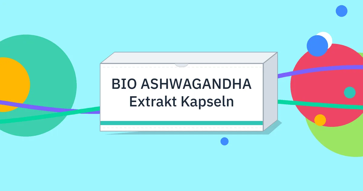 Symbolbild: Packung mit der Aufschrift BIO ASHWAGANDHA Extrakt Kapseln (PZN 19622922) – Verfügbarkeit und Bezug in Apotheken in Frankfurt am Main