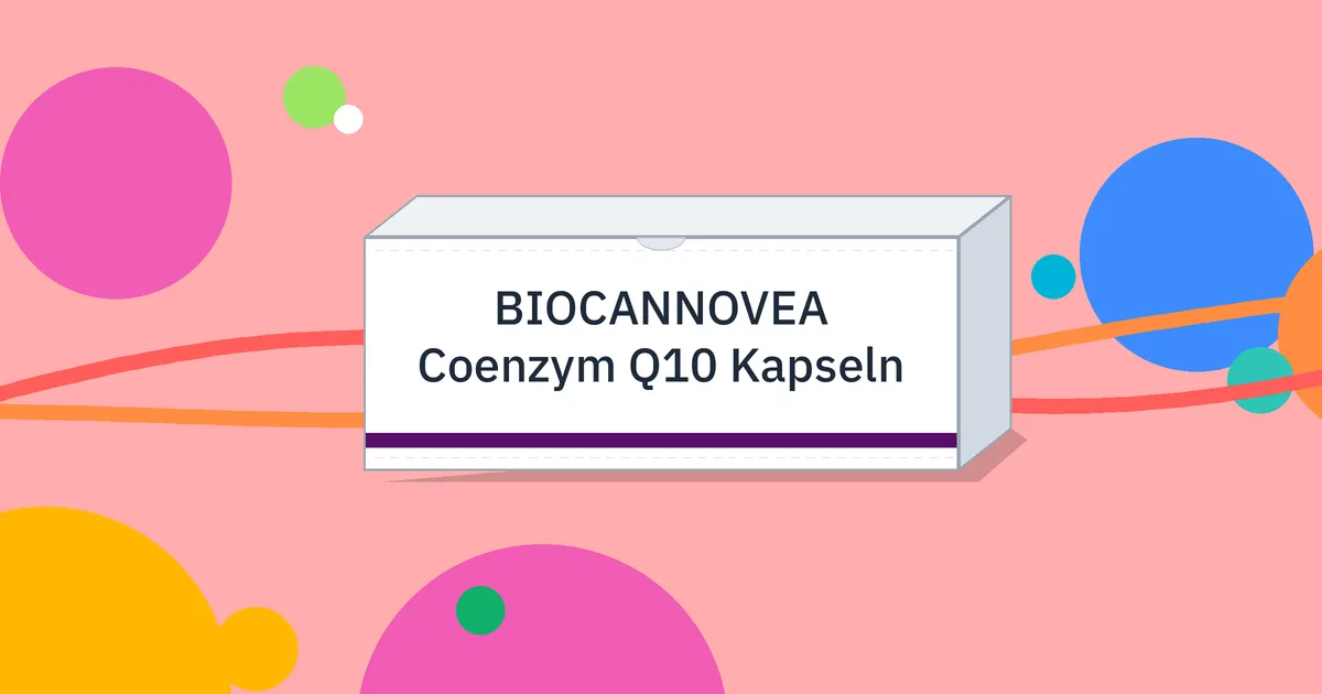 Symbolbild: Packung mit der Aufschrift BIOCANNOVEA Coenzym Q10 Kapseln (PZN 17851972) – Verfügbarkeit und Bezug in Apotheken in Frankfurt am Main