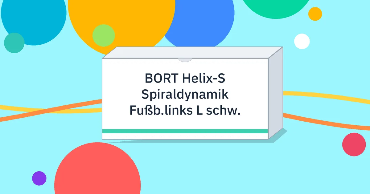Symbolbild: Packung mit der Aufschrift BORT Helix-S Spiraldynamik Fußb.links L schw. (PZN 10207268) – Verfügbarkeit und Bezug in Apotheken in Frankfurt am Main
