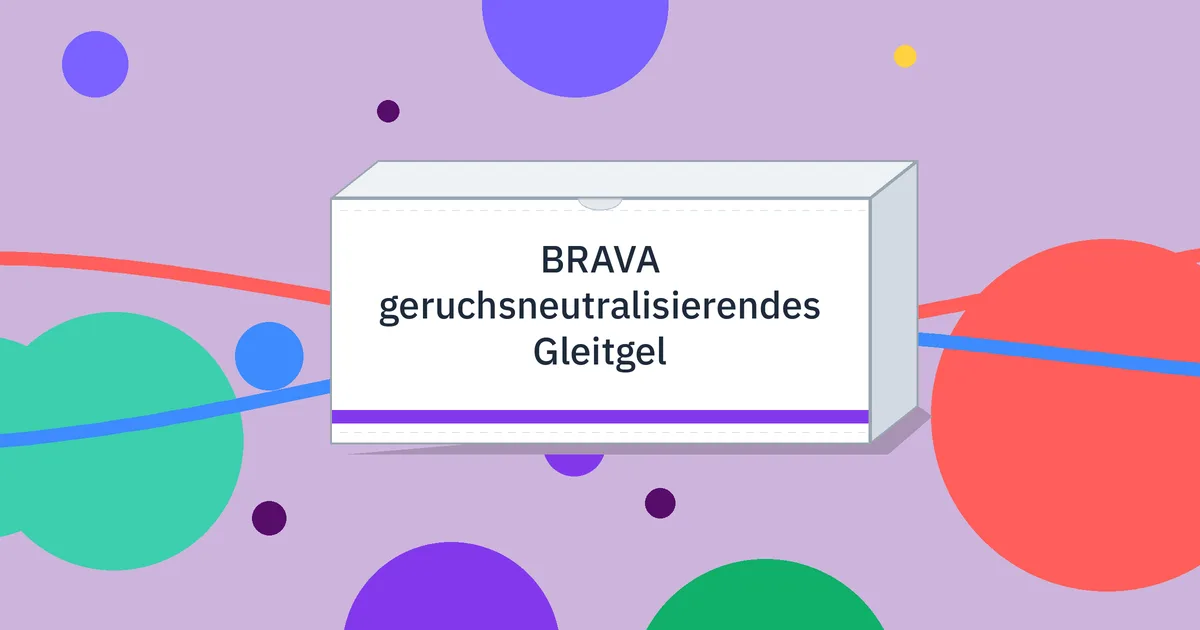 Symbolbild: Packung mit der Aufschrift BRAVA geruchsneutralisierendes Gleitgel (PZN 09543802) – Verfügbarkeit und Bezug in Apotheken in Frankfurt am Main