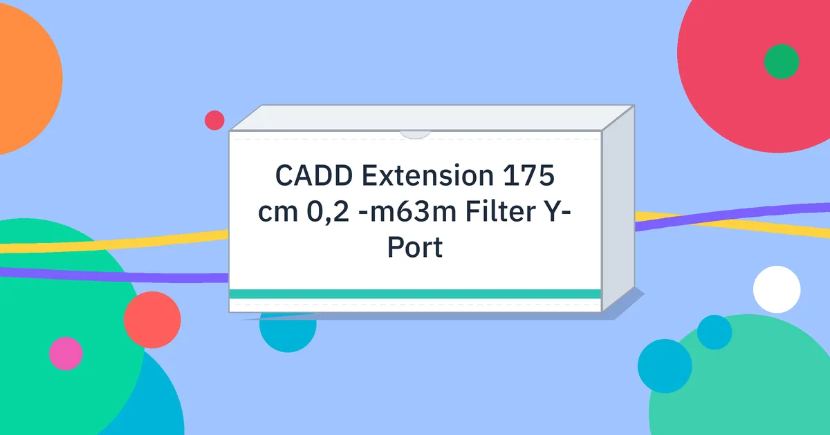 Symbolbild: Packung mit der Aufschrift CADD Extension 175 cm 0,2 -m63m Filter Y-Port (PZN 11479454) – Verfügbarkeit und Bezug in Apotheken in Frankfurt am Main