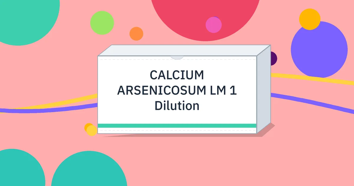 Symbolbild: Packung mit der Aufschrift CALCIUM ARSENICOSUM LM 1 Dilution (PZN 12799899) – Verfügbarkeit und Bezug in Apotheken in Frankfurt am Main