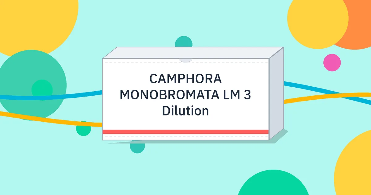 Symbolbild: Packung mit der Aufschrift CAMPHORA MONOBROMATA LM 3 Dilution (PZN 13411928) – Verfügbarkeit und Bezug in Apotheken in Frankfurt am Main