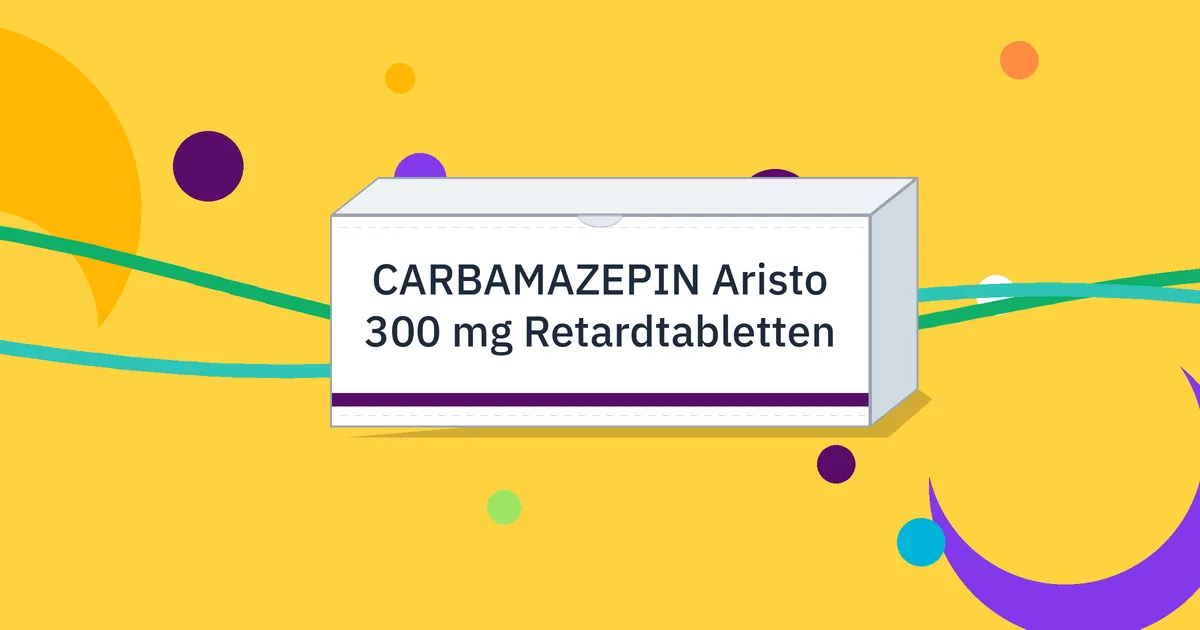 Symbolbild: Packung mit der Aufschrift CARBAMAZEPIN Aristo 300 mg Retardtabletten (PZN 05507442) – Verfügbarkeit und Bezug in Apotheken in Frankfurt am Main