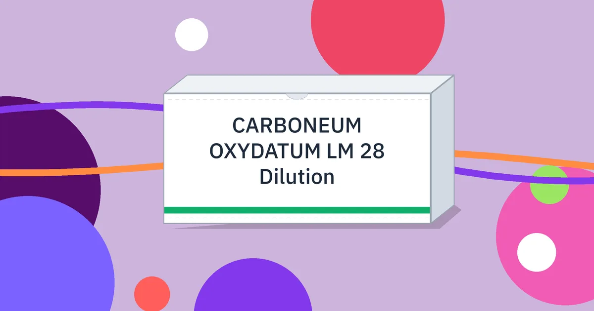 Symbolbild: Packung mit der Aufschrift CARBONEUM OXYDATUM LM 28 Dilution (PZN 13428857) – Verfügbarkeit und Bezug in Apotheken in Frankfurt am Main