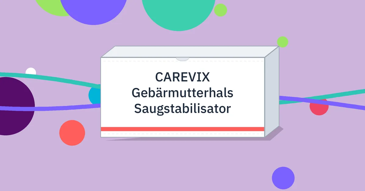 Symbolbild: Packung mit der Aufschrift CAREVIX Gebärmutterhals Saugstabilisator (PZN 20157206) – Verfügbarkeit und Bezug in Apotheken in Frankfurt am Main