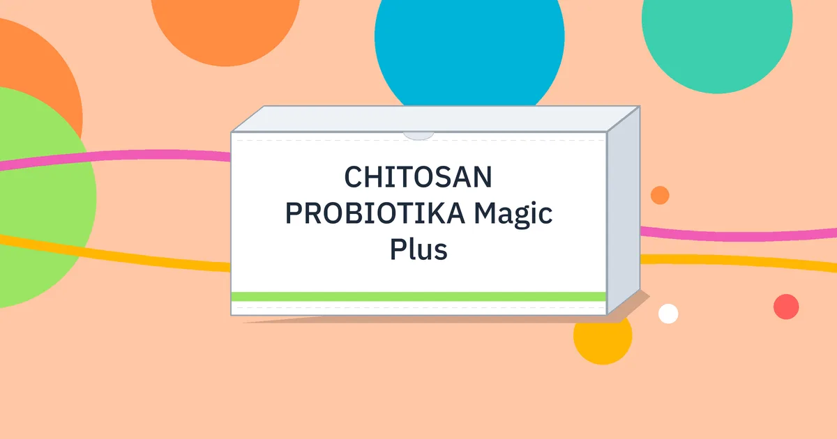 Symbolbild: Packung mit der Aufschrift CHITOSAN PROBIOTIKA Magic Plus (PZN 04368518) – Verfügbarkeit und Bezug in Apotheken in Frankfurt am Main