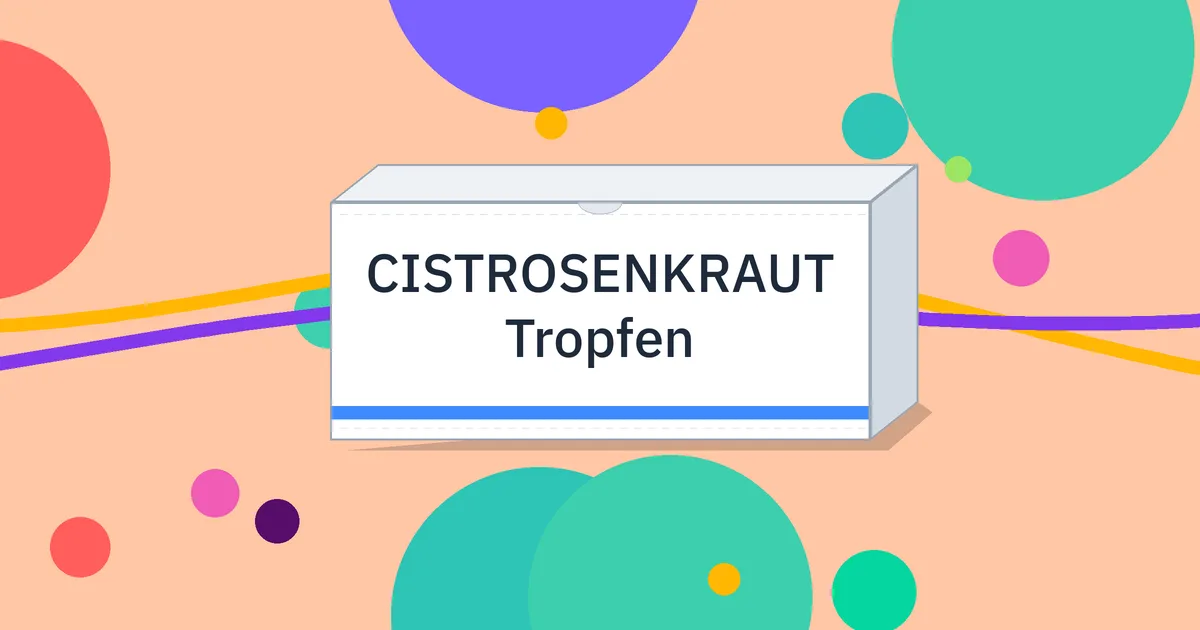 Symbolbild: Packung mit der Aufschrift CISTROSENKRAUT Tropfen (PZN 17377507) – Verfügbarkeit und Bezug in Apotheken in Frankfurt am Main