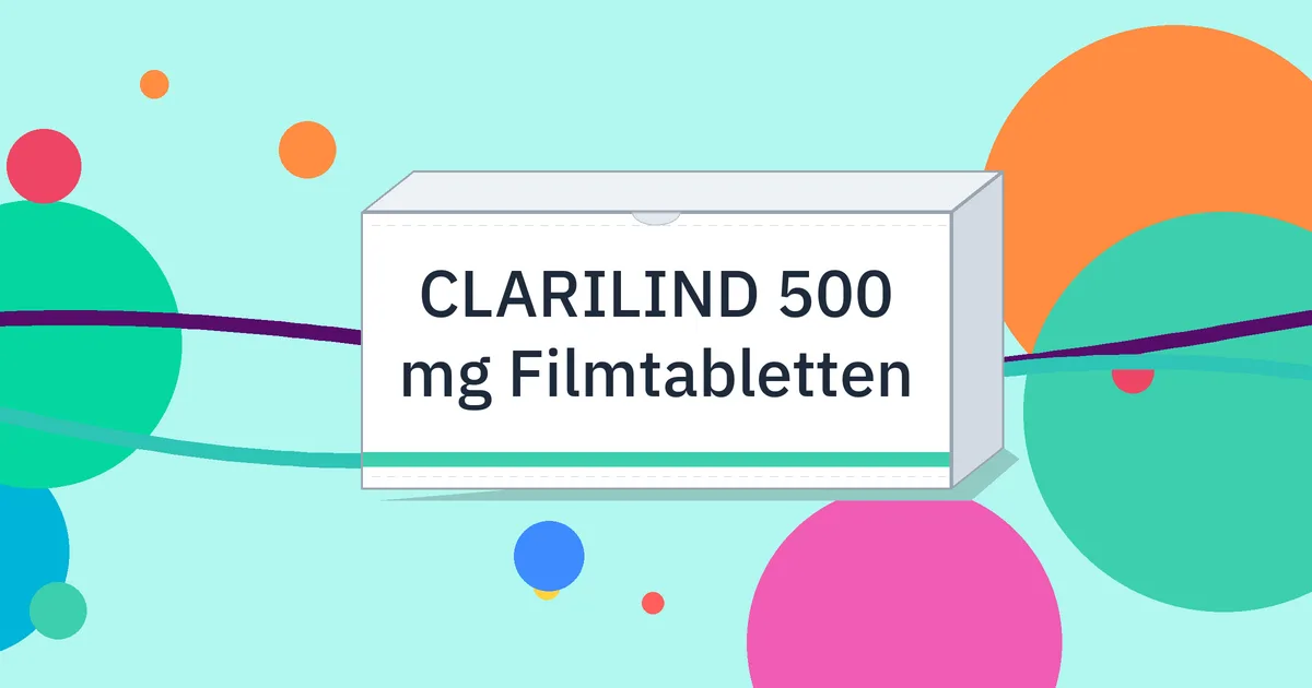 Symbolbild: Packung mit der Aufschrift CLARILIND 500 mg Filmtabletten (PZN 04531243) – Verfügbarkeit und Bezug in Apotheken in Frankfurt am Main