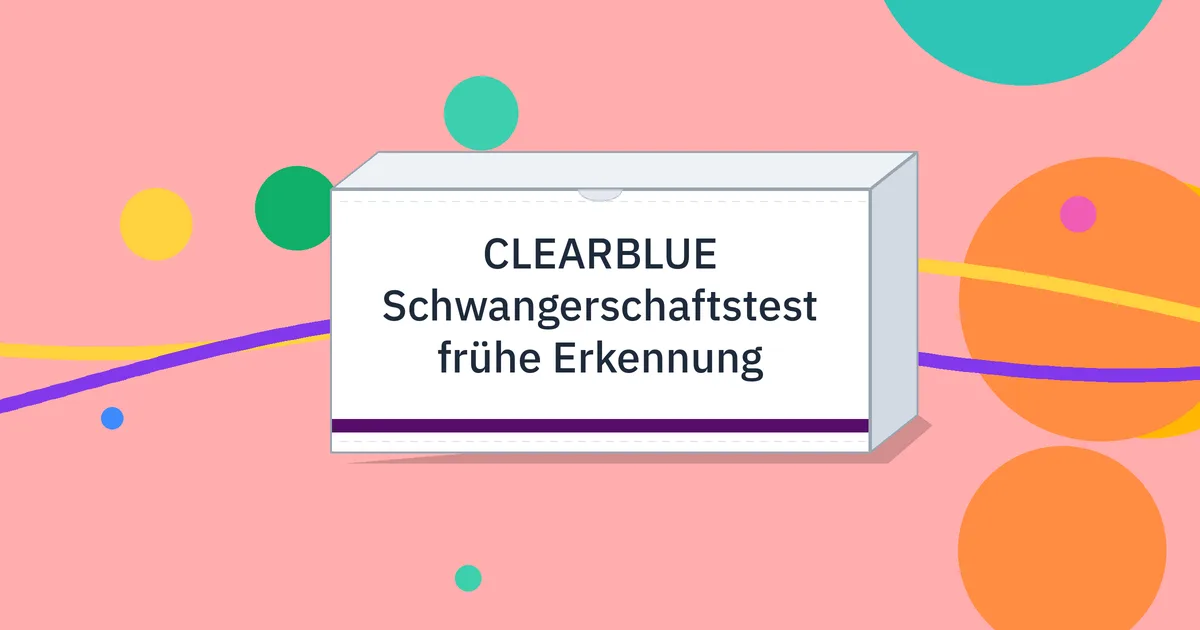 Symbolbild: Packung mit der Aufschrift CLEARBLUE Schwangerschaftstest frühe Erkennung (PZN 12894014) – Verfügbarkeit und Bezug in Apotheken in Frankfurt am Main