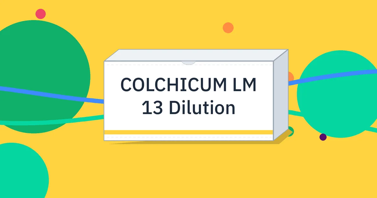 Symbolbild: Packung mit der Aufschrift COLCHICUM LM 13 Dilution (PZN 12832220) – Verfügbarkeit und Bezug in Apotheken in Frankfurt am Main