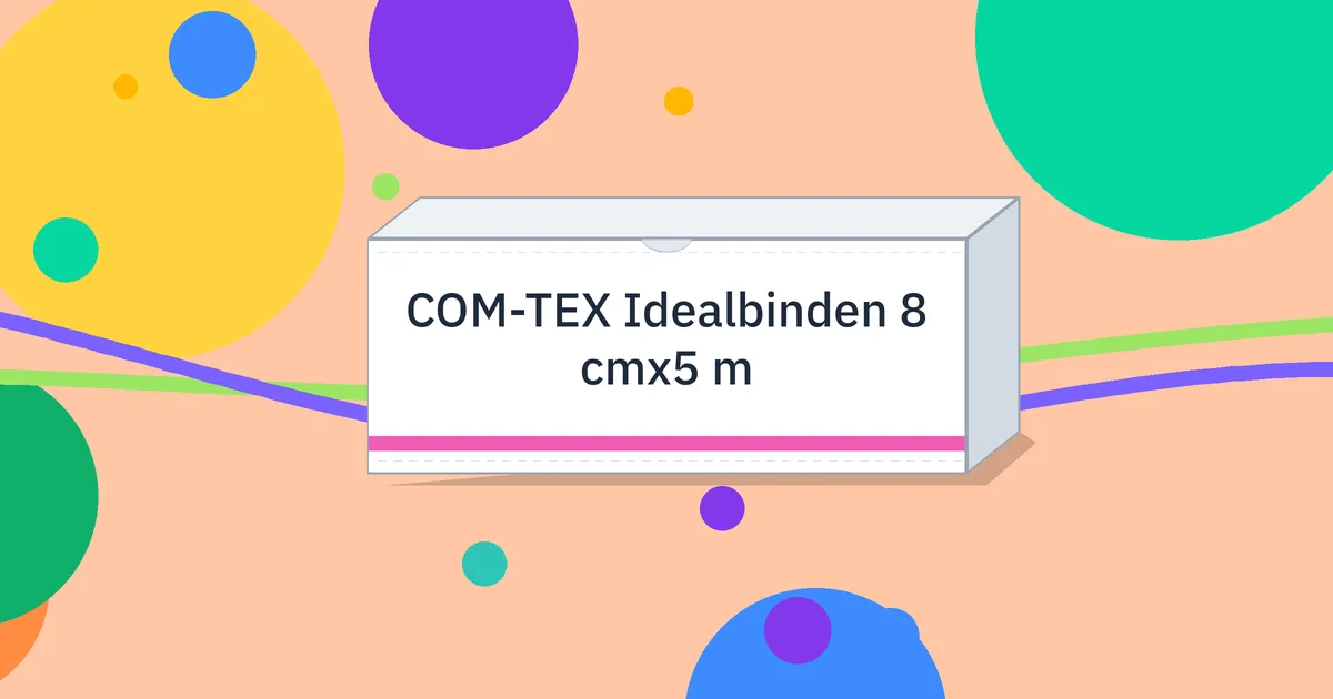 Symbolbild: Packung mit der Aufschrift COM-TEX Idealbinden 8 cmx5 m (PZN 08812430) – Verfügbarkeit und Bezug in Apotheken in Frankfurt am Main