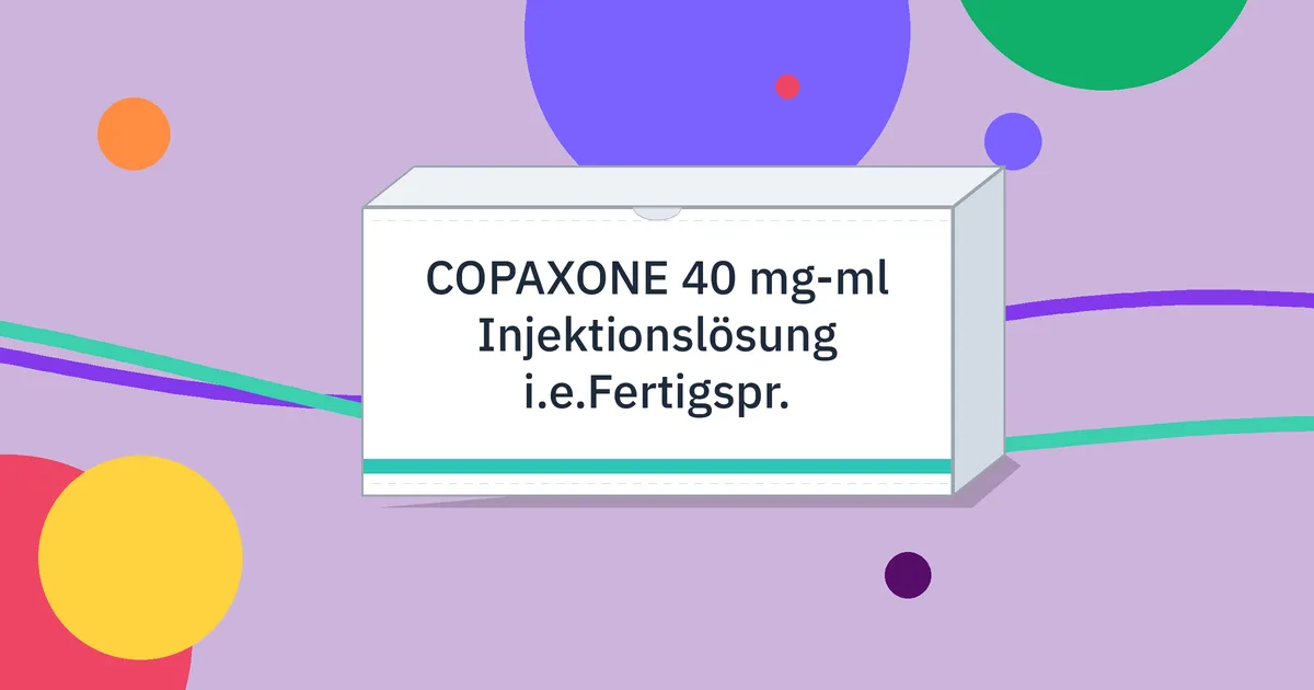 Symbolbild: Packung mit der Aufschrift COPAXONE 40 mg-ml Injektionslösung i.e.Fertigspr. (PZN 12422410) – Verfügbarkeit und Bezug in Apotheken in Frankfurt am Main