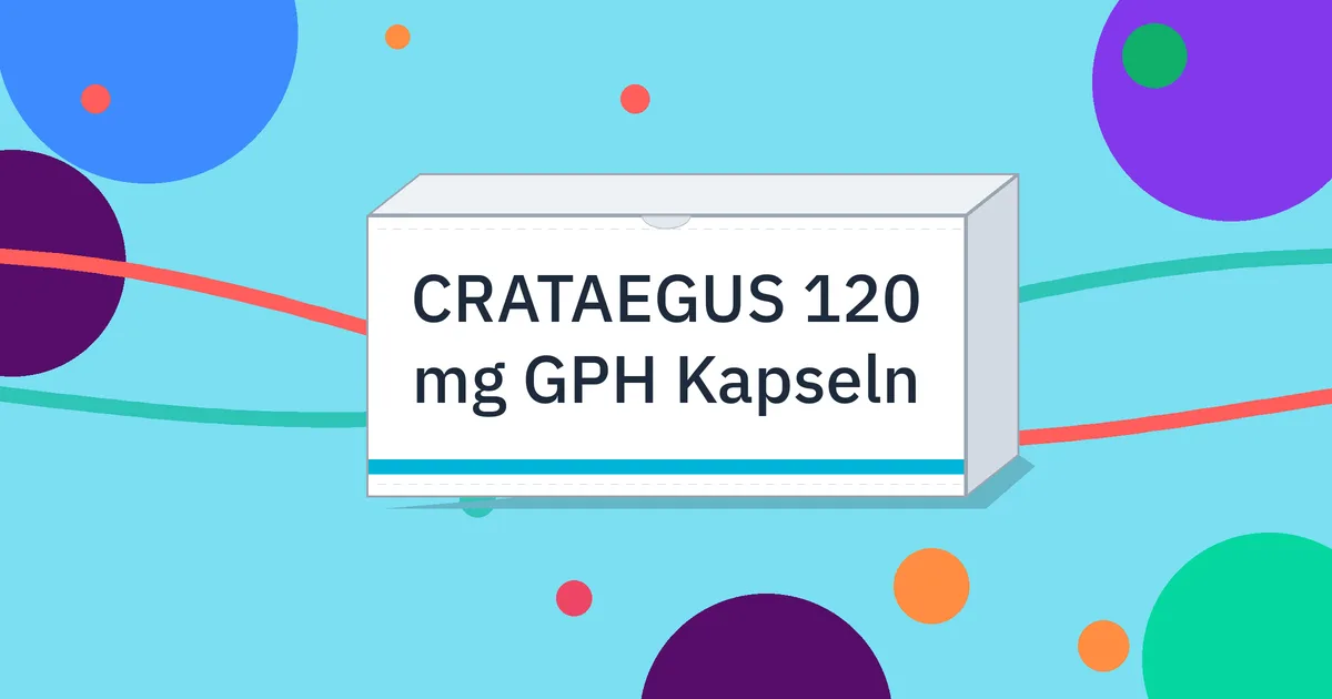 Symbolbild: Packung mit der Aufschrift CRATAEGUS 120 mg GPH Kapseln (PZN 03435359) – Verfügbarkeit und Bezug in Apotheken in Frankfurt am Main