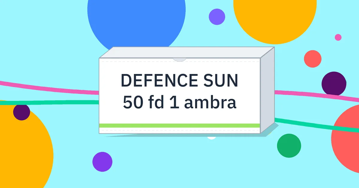 Symbolbild: Packung mit der Aufschrift DEFENCE SUN 50 fd 1 ambra (PZN 11892579) – Verfügbarkeit und Bezug in Apotheken in Frankfurt am Main
