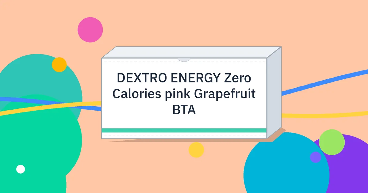 Symbolbild: Packung mit der Aufschrift DEXTRO ENERGY Zero Calories pink Grapefruit BTA (PZN 18677542) – Verfügbarkeit und Bezug in Apotheken in Frankfurt am Main