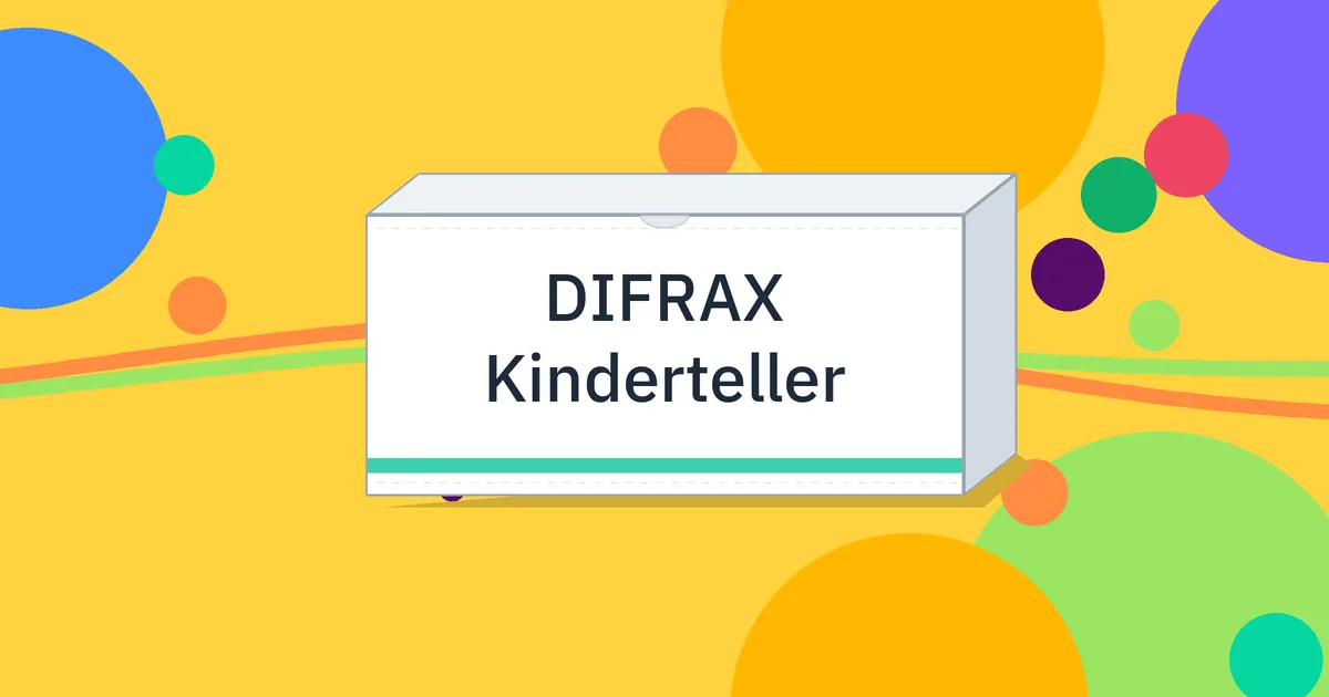 Symbolbild: Packung mit der Aufschrift DIFRAX Kinderteller (PZN 12518481) – Verfügbarkeit und Bezug in Apotheken in Frankfurt am Main