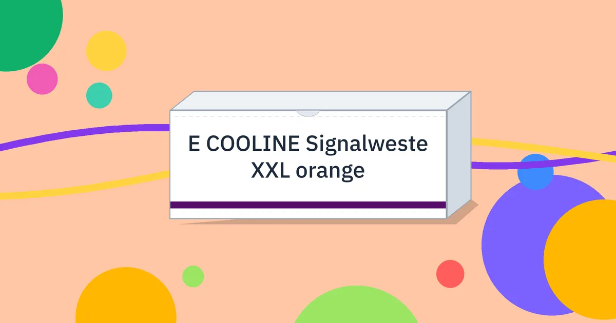 Symbolbild: Packung mit der Aufschrift E COOLINE Signalweste XXL orange (PZN 06469181) – Verfügbarkeit und Bezug in Apotheken in Frankfurt am Main