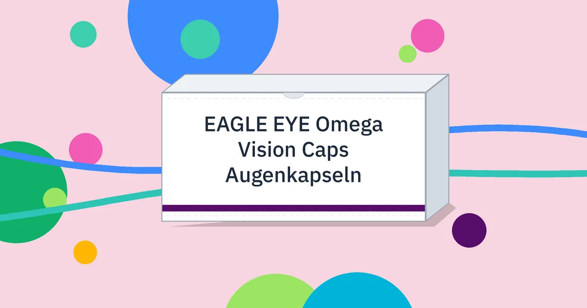 Symbolbild: Packung mit der Aufschrift EAGLE EYE Omega Vision Caps Augenkapseln (PZN 14212237) – Verfügbarkeit und Bezug in Apotheken in Frankfurt am Main