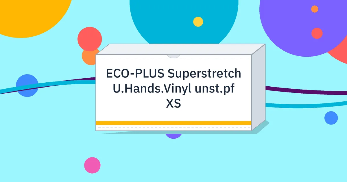 Symbolbild: Packung mit der Aufschrift ECO-PLUS Superstretch U.Hands.Vinyl unst.pf XS (PZN 15417929) – Verfügbarkeit und Bezug in Apotheken in Frankfurt am Main