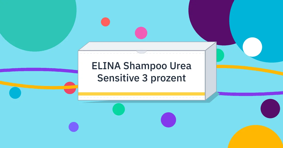 Symbolbild: Packung mit der Aufschrift ELINA Shampoo Urea Sensitive 3 prozent (PZN 11485101) – Verfügbarkeit und Bezug in Apotheken in Frankfurt am Main