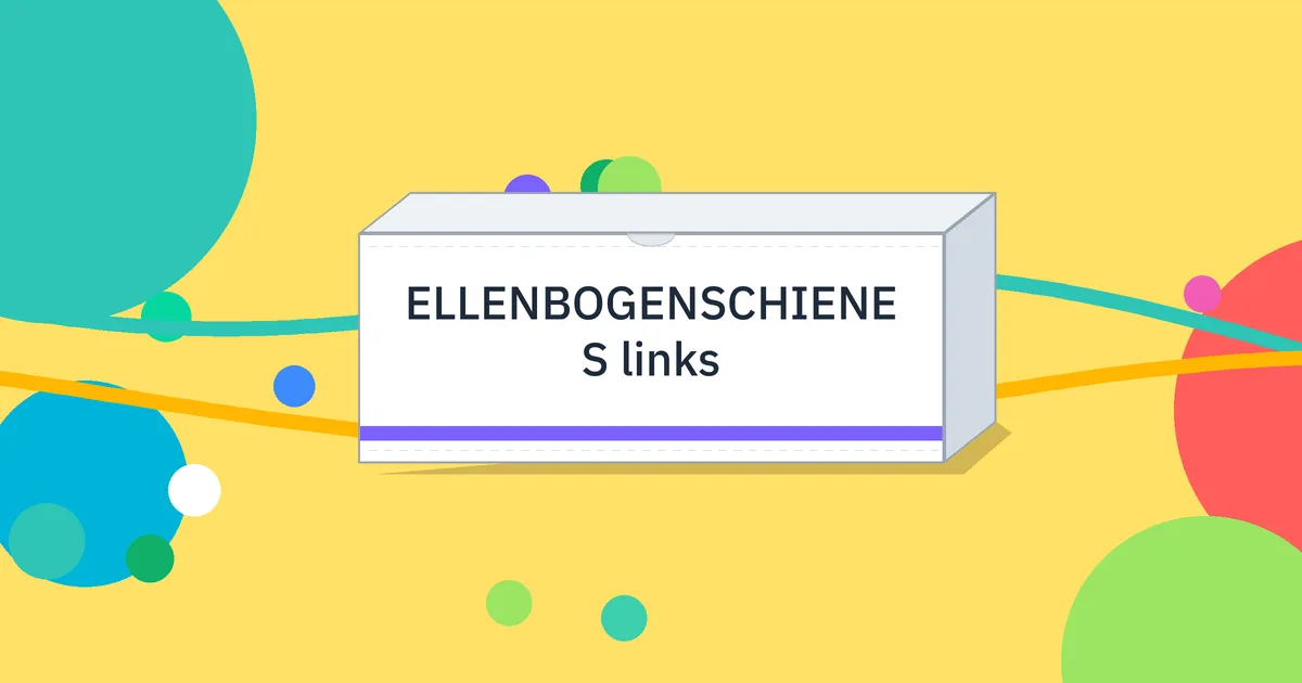 Symbolbild: Packung mit der Aufschrift ELLENBOGENSCHIENE S links (PZN 04318472) – Verfügbarkeit und Bezug in Apotheken in Frankfurt am Main