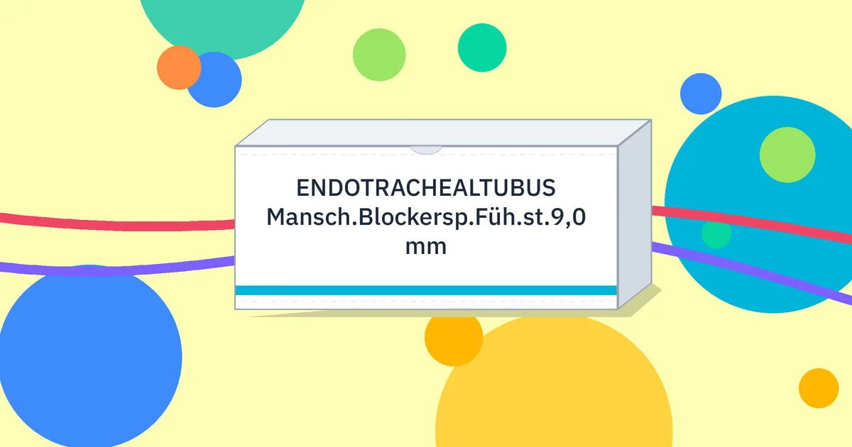 Symbolbild: Packung mit der Aufschrift ENDOTRACHEALTUBUS Mansch.Blockersp.Füh.st.9,0 mm (PZN 09224818) – Verfügbarkeit und Bezug in Apotheken in Frankfurt am Main