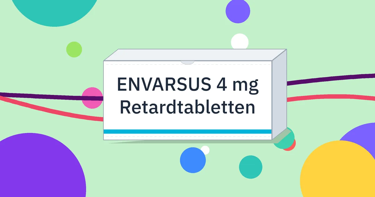 Symbolbild: Packung mit der Aufschrift ENVARSUS 4 mg Retardtabletten (PZN 12501285) – Verfügbarkeit und Bezug in Apotheken in Frankfurt am Main