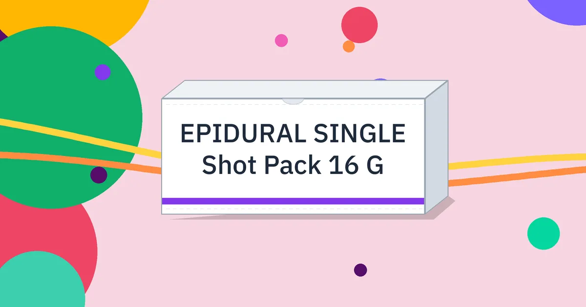 Symbolbild: Packung mit der Aufschrift EPIDURAL SINGLE Shot Pack 16 G (PZN 09218002) – Verfügbarkeit und Bezug in Apotheken in Frankfurt am Main