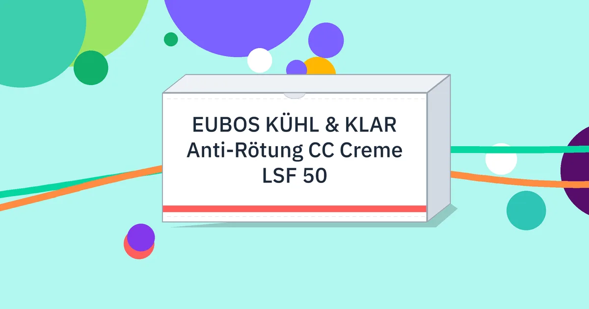 Symbolbild: Packung mit der Aufschrift EUBOS KÜHL & KLAR Anti-Rötung CC Creme LSF 50 (PZN 16917692) – Verfügbarkeit und Bezug in Apotheken in Frankfurt am Main