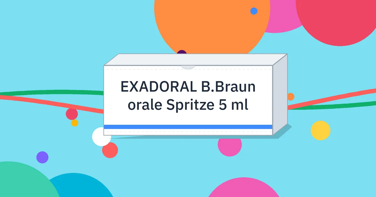 Symbolbild: Packung mit der Aufschrift EXADORAL B.Braun orale Spritze 5 ml (PZN 00148731) – Verfügbarkeit und Bezug in Apotheken in Frankfurt am Main