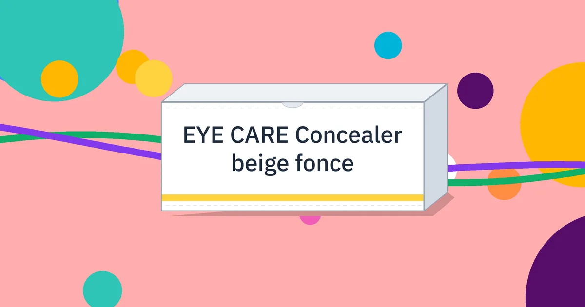 Symbolbild: Packung mit der Aufschrift EYE CARE Concealer beige fonce (PZN 16350162) – Verfügbarkeit und Bezug in Apotheken in Frankfurt am Main