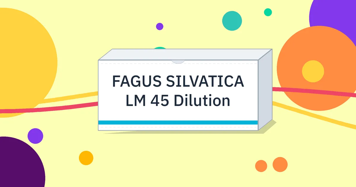 Symbolbild: Packung mit der Aufschrift FAGUS SILVATICA LM 45 Dilution (PZN 13487216) – Verfügbarkeit und Bezug in Apotheken in Frankfurt am Main
