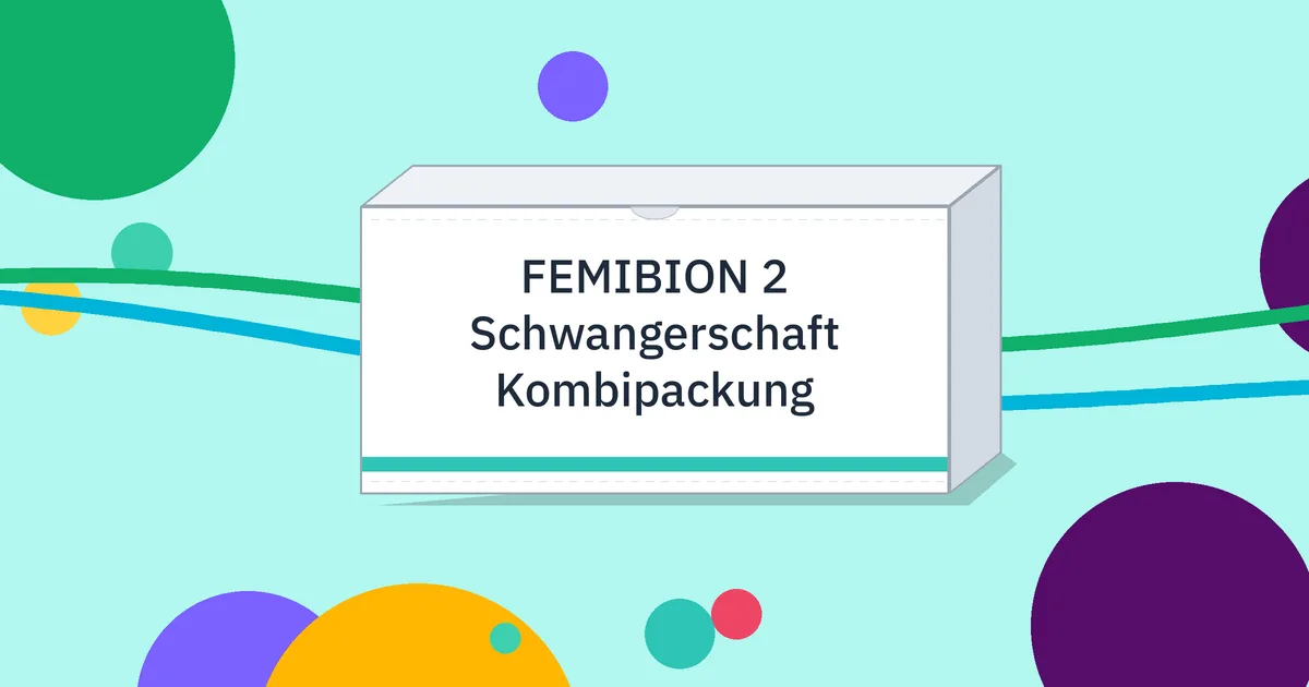 Symbolbild: Packung mit der Aufschrift FEMIBION 2 Schwangerschaft Kombipackung (PZN 15200035) – Verfügbarkeit und Bezug in Apotheken in Frankfurt am Main