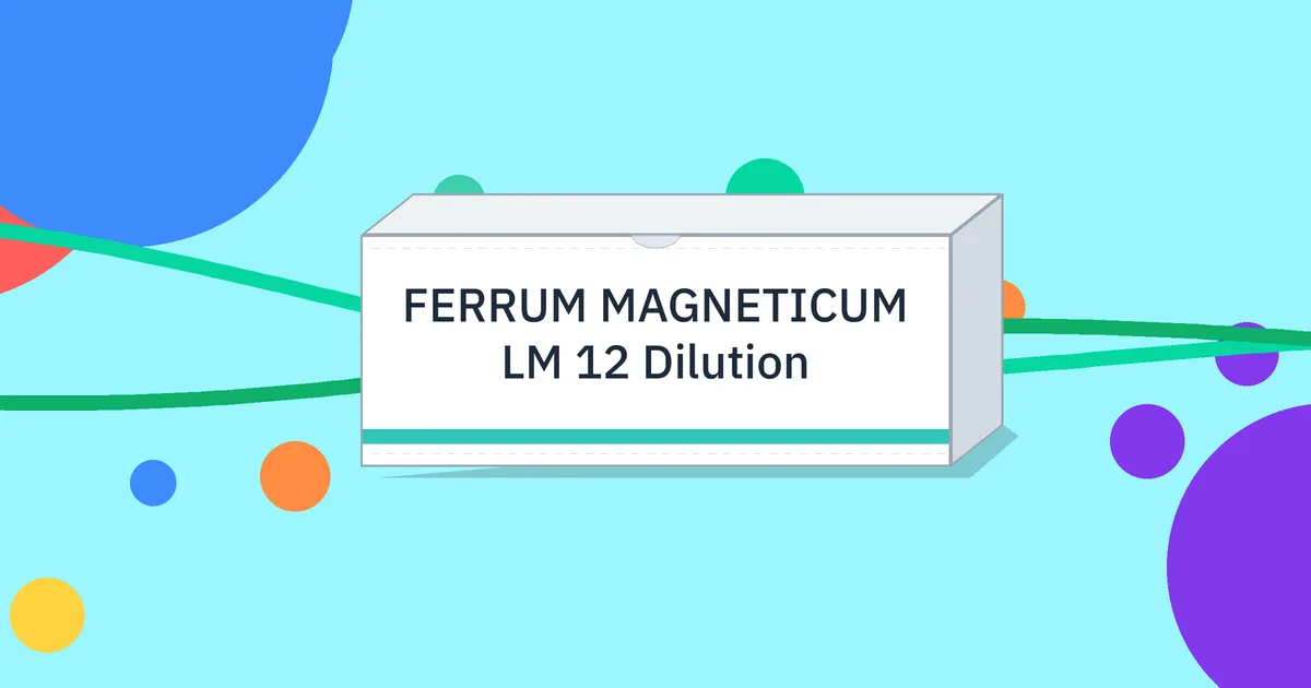 Symbolbild: Packung mit der Aufschrift FERRUM MAGNETICUM LM 12 Dilution (PZN 12849841) – Verfügbarkeit und Bezug in Apotheken in Frankfurt am Main