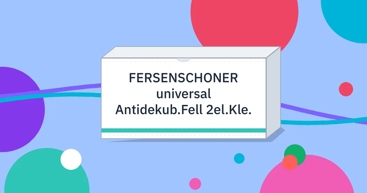 Symbolbild: Packung mit der Aufschrift FERSENSCHONER universal Antidekub.Fell 2el.Kle. (PZN 07004722) – Verfügbarkeit und Bezug in Apotheken in Frankfurt am Main