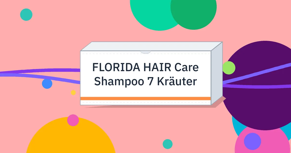 Symbolbild: Packung mit der Aufschrift FLORIDA HAIR Care Shampoo 7 Kräuter (PZN 00429648) – Verfügbarkeit und Bezug in Apotheken in Frankfurt am Main