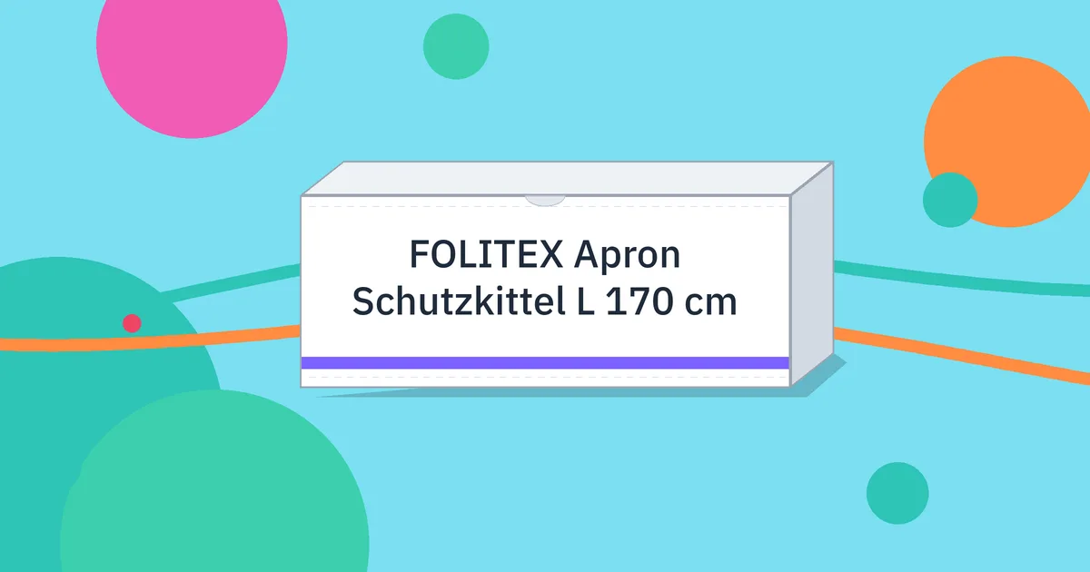 Symbolbild: Packung mit der Aufschrift FOLITEX Apron Schutzkittel L 170 cm (PZN 16662105) – Verfügbarkeit und Bezug in Apotheken in Frankfurt am Main