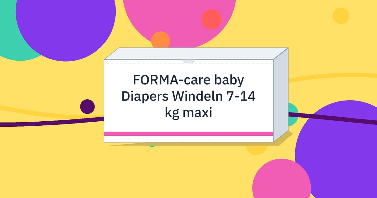 Symbolbild: Packung mit der Aufschrift FORMA-care baby Diapers Windeln 7-14 kg maxi (PZN 19385244) – Verfügbarkeit und Bezug in Apotheken in Frankfurt am Main