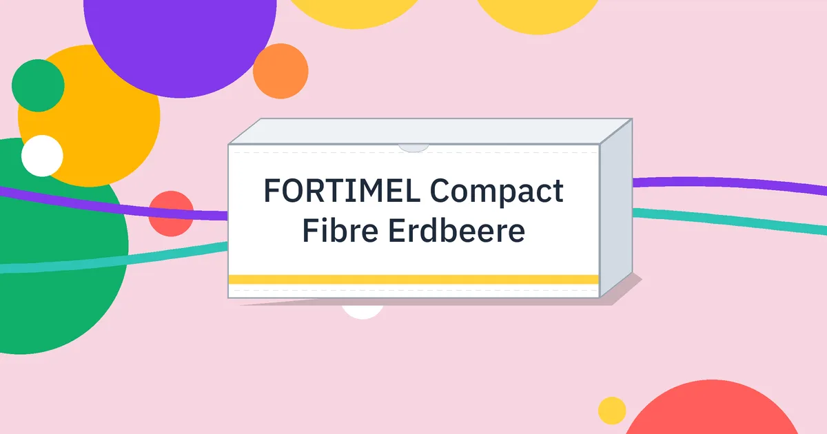 Symbolbild: Packung mit der Aufschrift FORTIMEL Compact Fibre Erdbeere (PZN 11591381) – Verfügbarkeit und Bezug in Apotheken in Frankfurt am Main